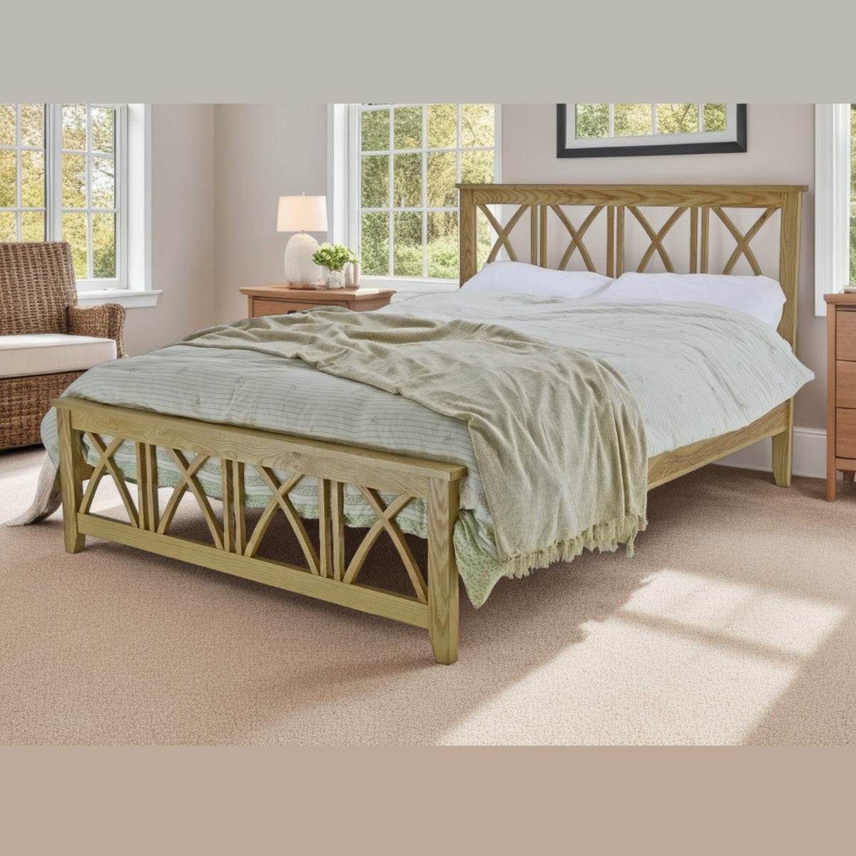 Ashfield Solid Oak Wooden Bed Frame – Beds4Us