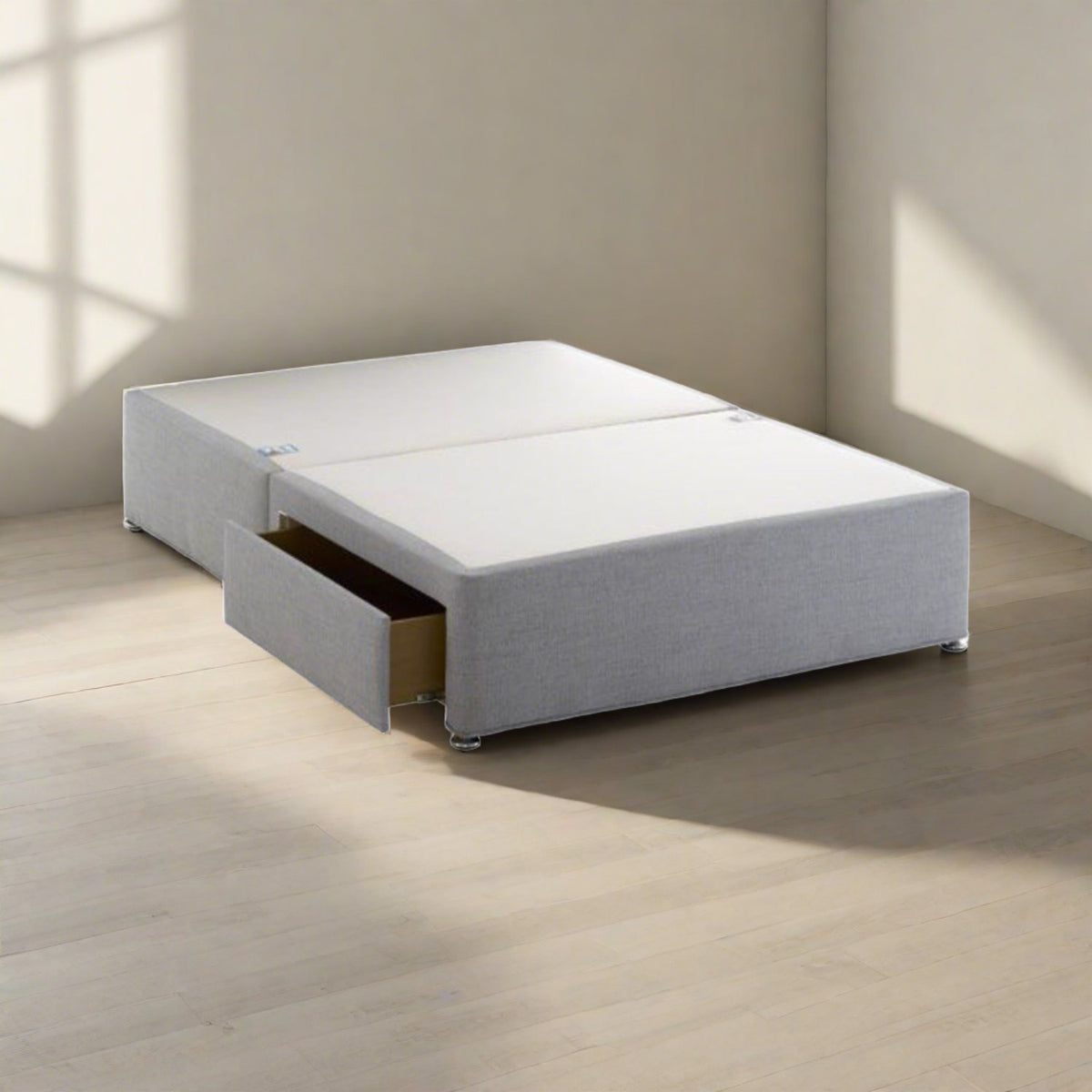 Beds4us Divan Base (2 drawers) - linen style fabric – Beds4Us