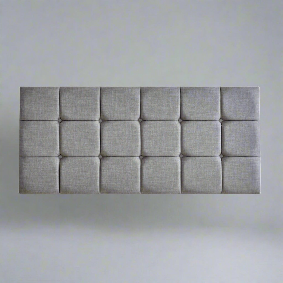 Beds4us Selected Square Panel Headboard - linen style grey fabric – Beds4Us