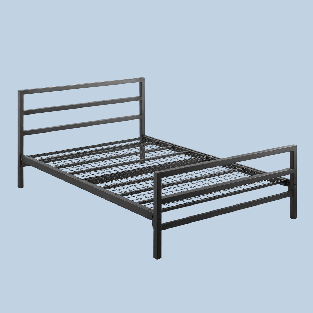 City Block Matt Black Contract Metal Bed - Unbeatable value! – Beds4Us