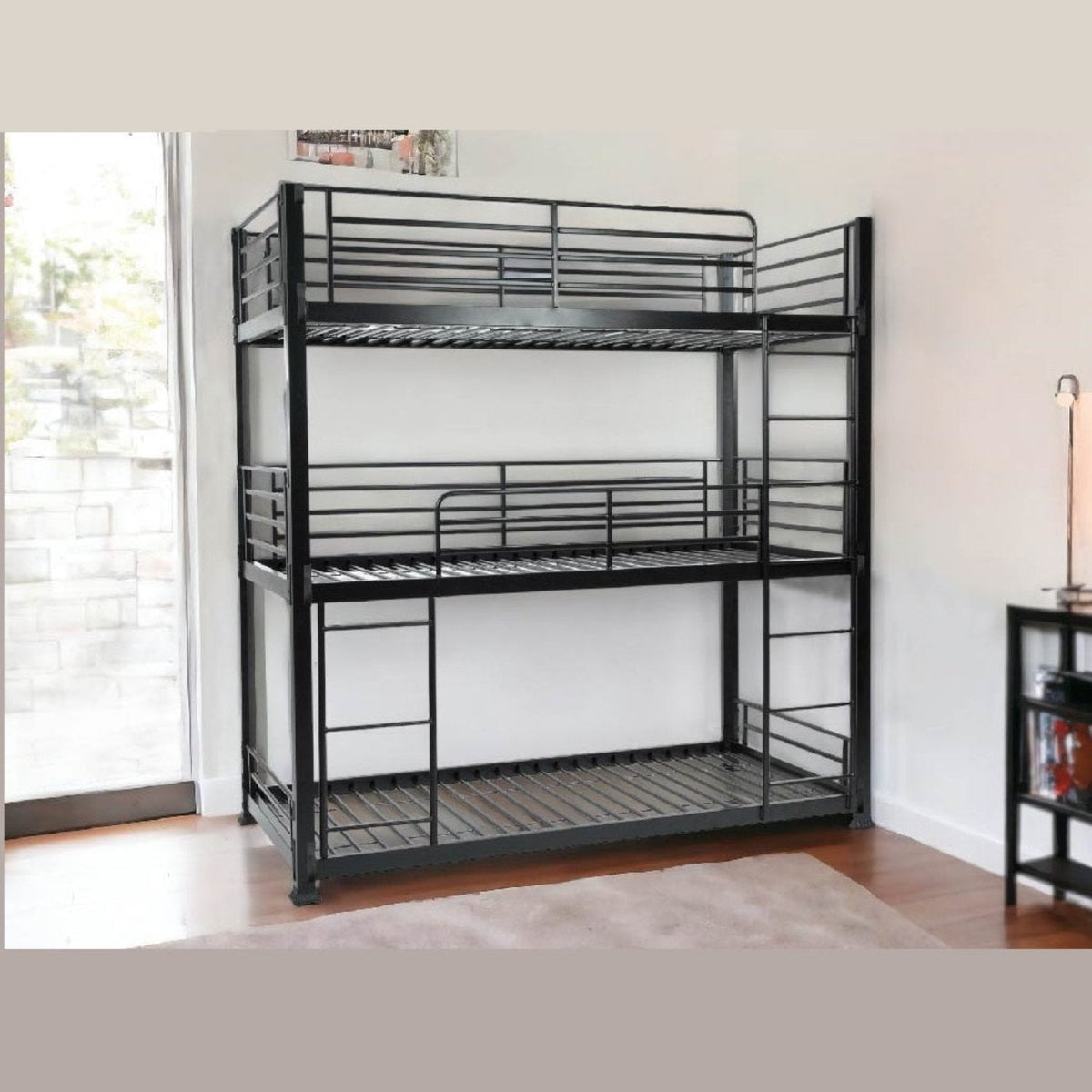 No Bolt 3 Tier Contract Metal Bunk Bed – Beds4Us